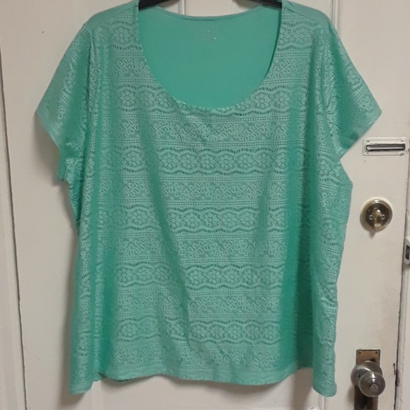 Merona | Tops | Merona Laced Front Blouse 9 | Poshmark